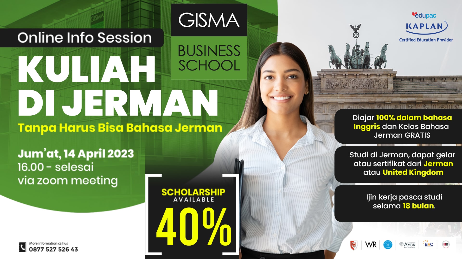 Info Session: Kuliah di Jerman Tanpa Harus Bisa Bahasa Jerman – GISMA Business School – Edupac ...