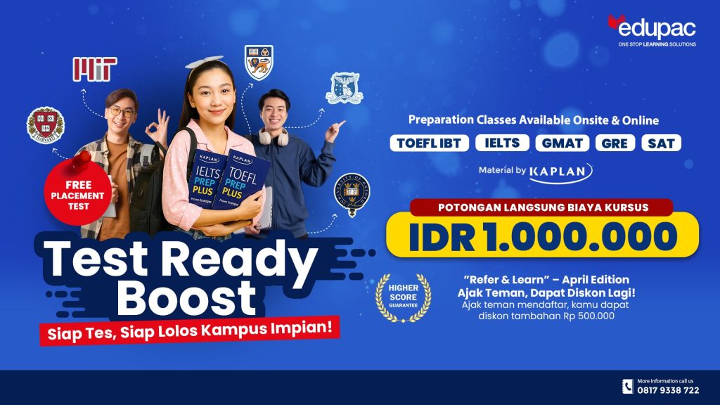 Edupac Indonesia – Kursus Persiapan Ujian KAPLAN untuk TOEFL IBT, IELTS, GMAT, GRE dan juga ...