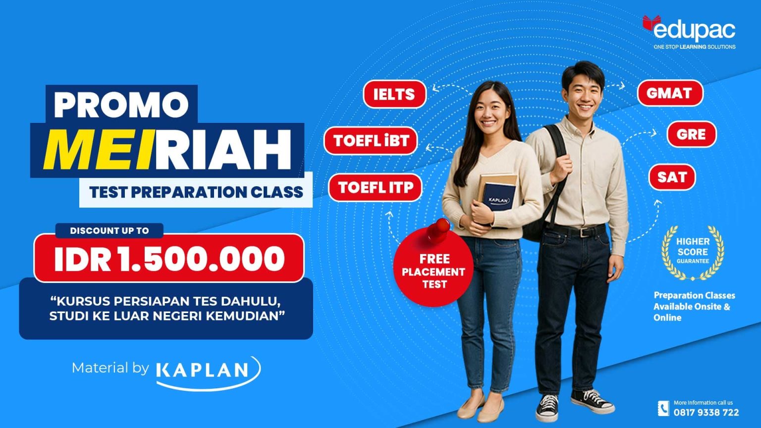 Edupac Indonesia – Kursus Persiapan Ujian KAPLAN untuk TOEFL IBT, IELTS, GMAT, GRE dan juga ...